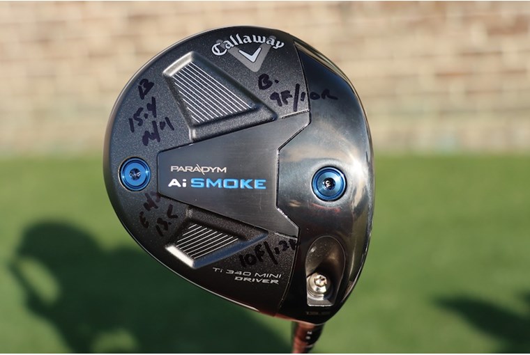 Spotted on Tour: Callaway Paradym Ai-Smoke Ti 340 Mini Driver