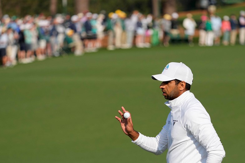 Aaron Rai hit all 14 fairways on his debut round at Augusta