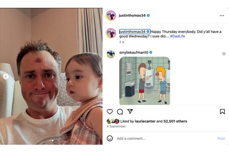Who is Justin Thomas' wife?