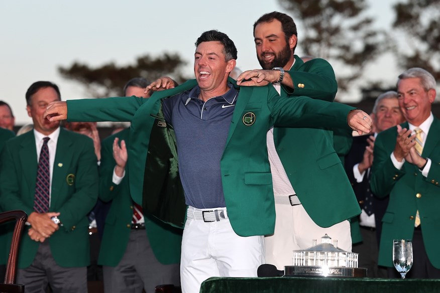 Who presents the Green Jacket if the Masters champion defends?