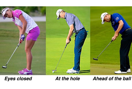 What do tour pros look at when putting?